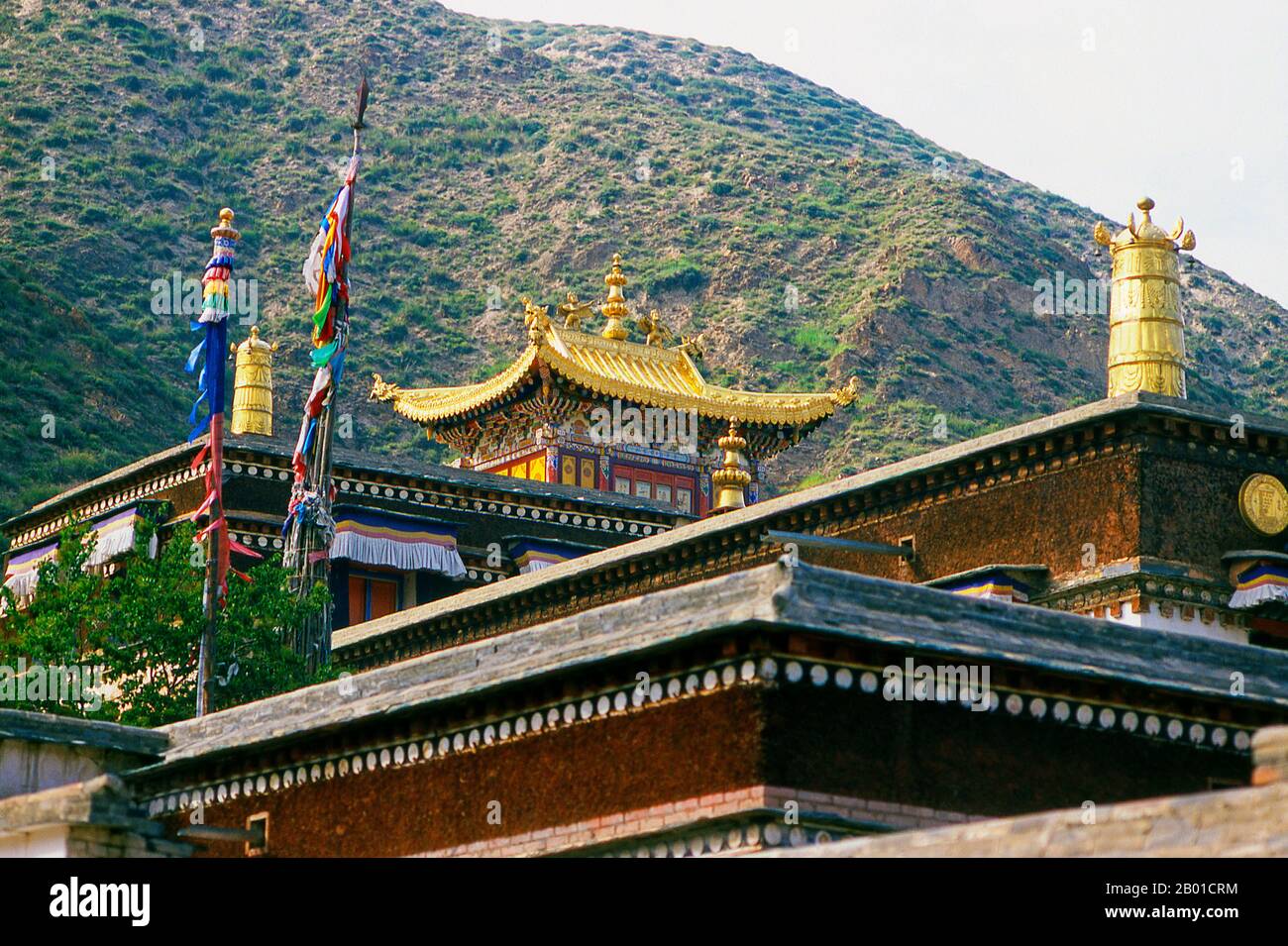 China: Labrang Monastery, Xiahe, Gansu Province. Labrang Monastery is ...