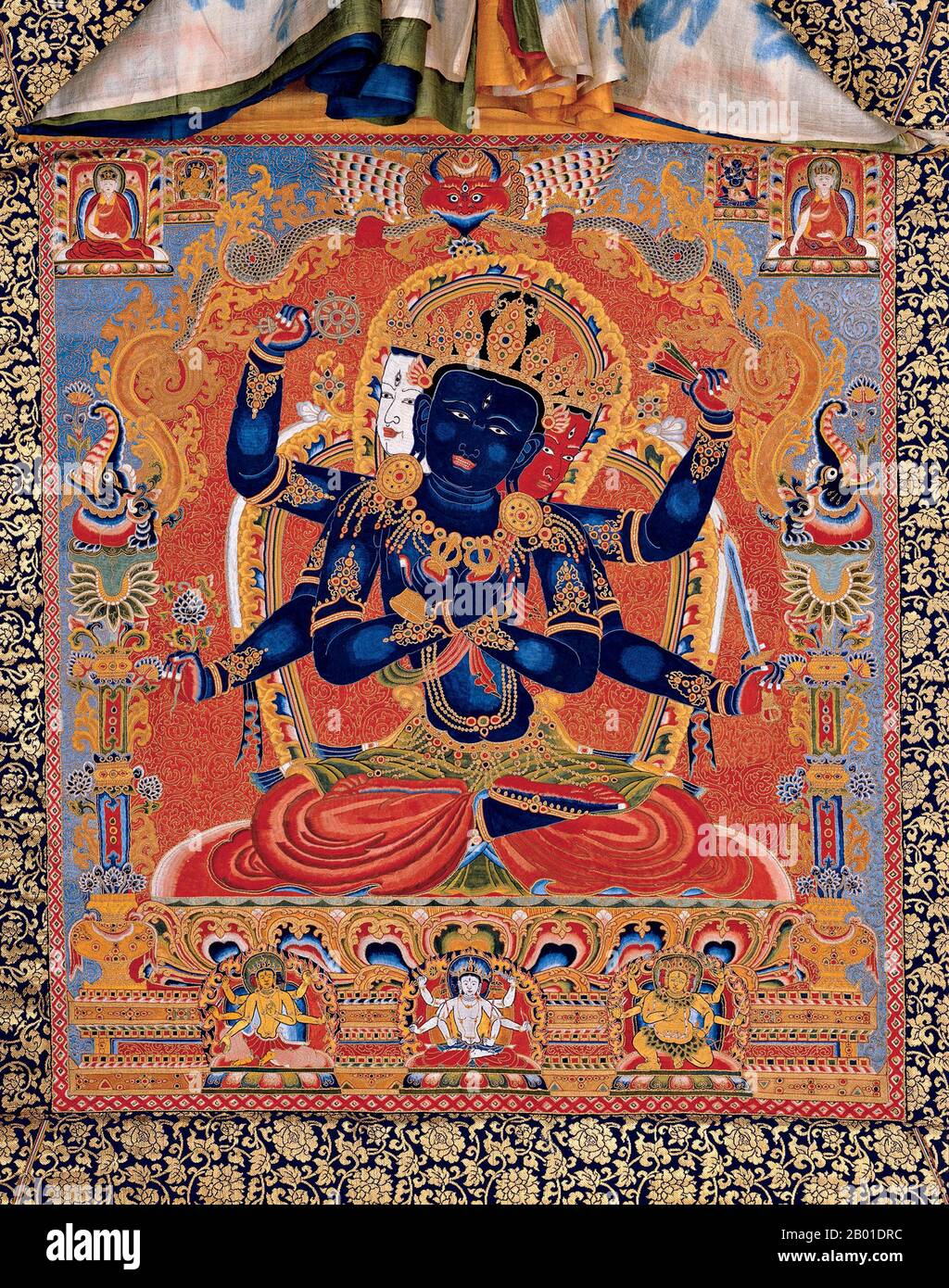 China/Tibet: Thangka of Akshobhya, central deity of the Guhyasamāja ...