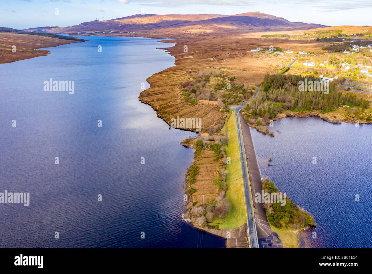 The bridge between Money Beg and Glenthornan between Dunlewey Lough and ...