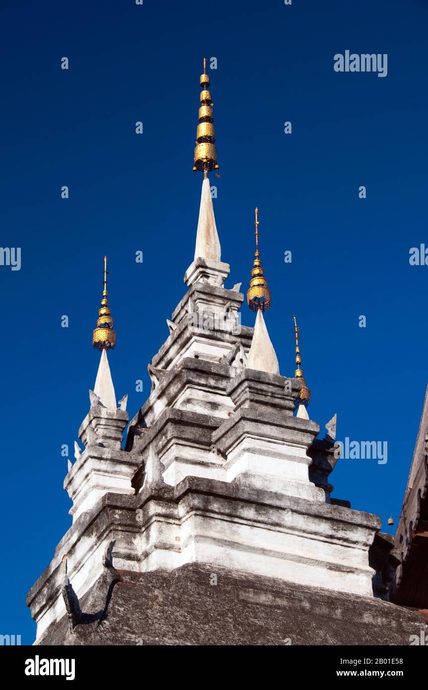 Thailand: Chedi, Wat Prasat, Chiang Mai. Wat Prasat (วัดปราสาท) dates ...