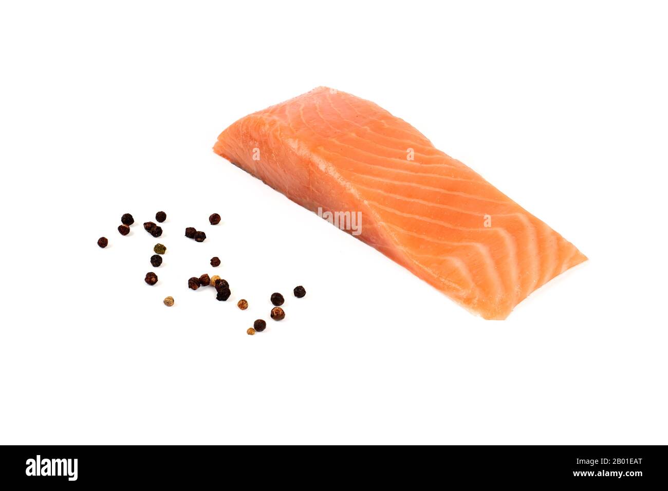 red fish fillet on white background Stock Photo - Alamy