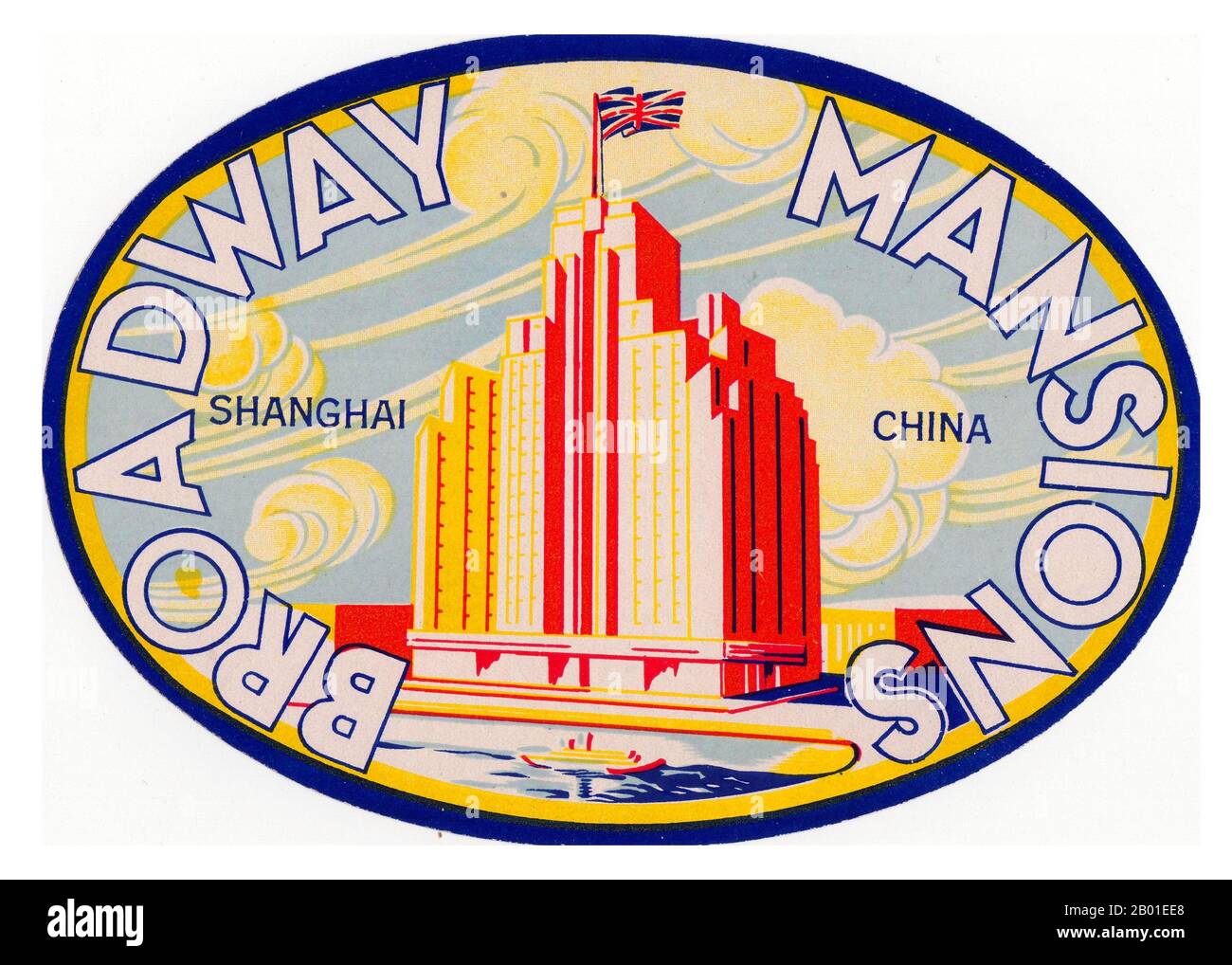 Building by a river art Cut Out Stock Images & Pictures - Alamy