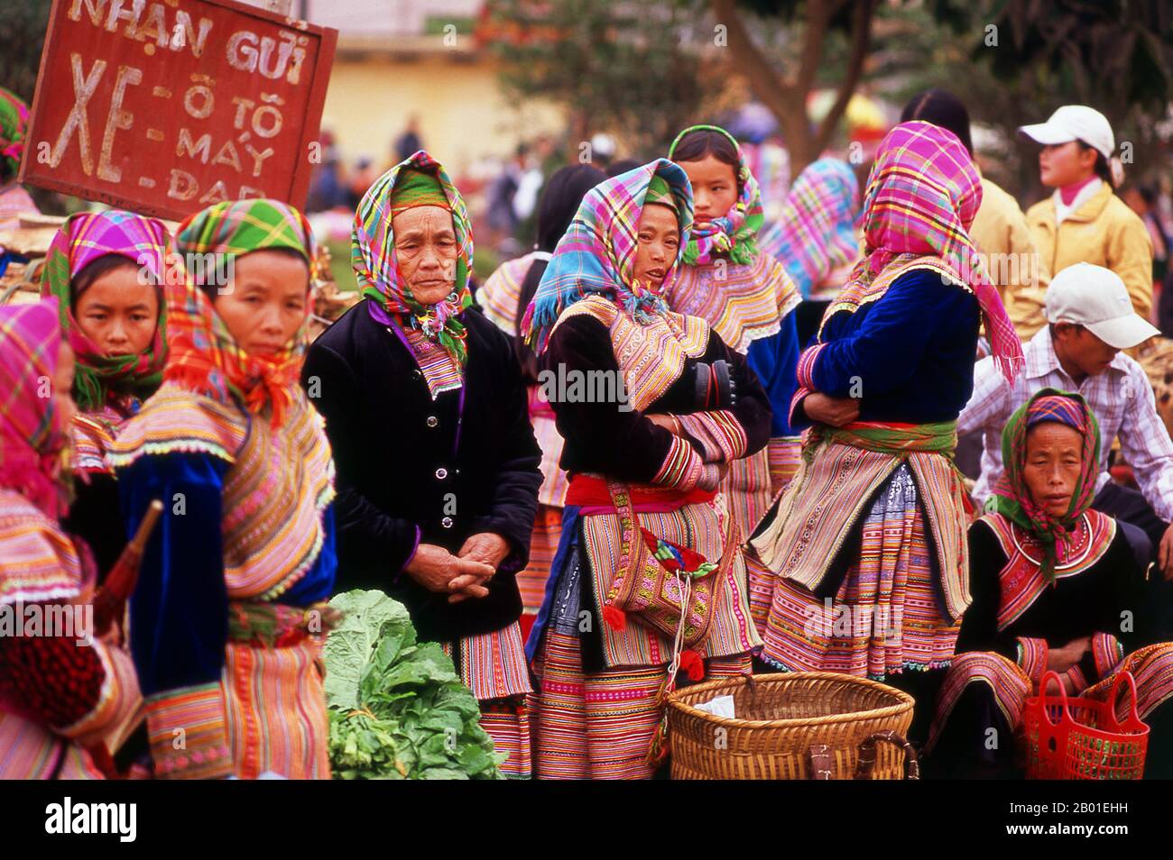 Vietnam: Flower Hmong, Bac Ha Sunday Market, Lao Cai Province. The ...