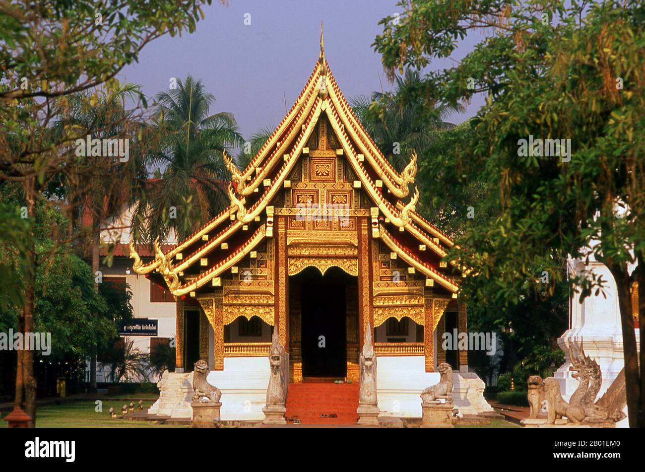 Thailand: Viharn Lai Kam, Wat Phra Singh, Chiang Mai, Northern Thailand ...