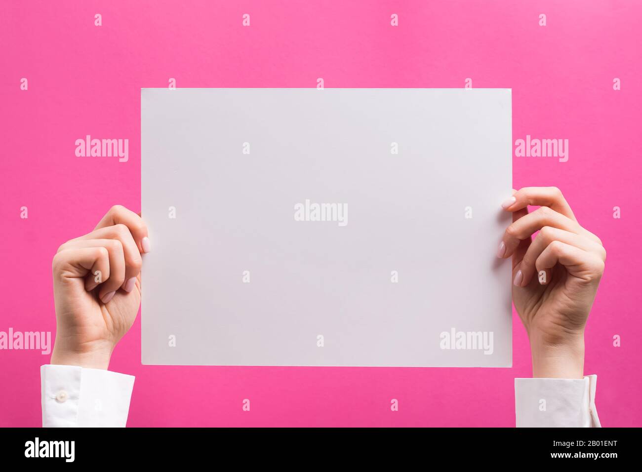 Person holding a4 paper hi-res stock photography and images - Alamy