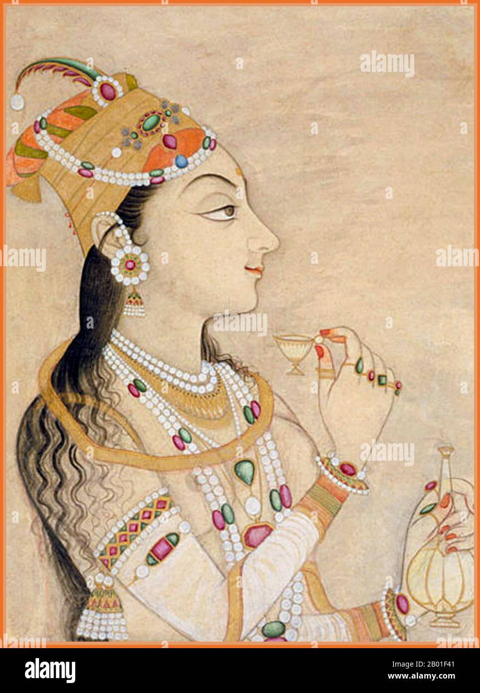India: Empress Nur Jahan (1577 - 18 December 1645). Rajasthani ...