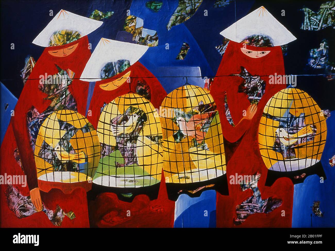 Vietnam: An example of modern Vietnamese painting using oil paints ...