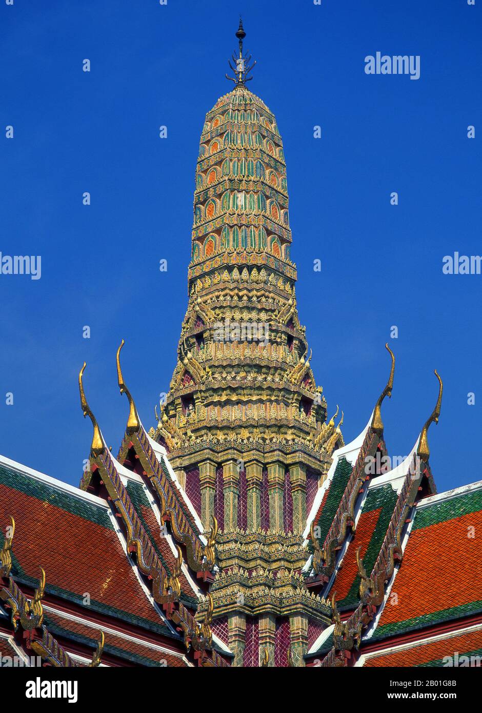 Thailand: The spire of Prasat Phra Thepidon, Wat Phra Kaew (Temple of ...