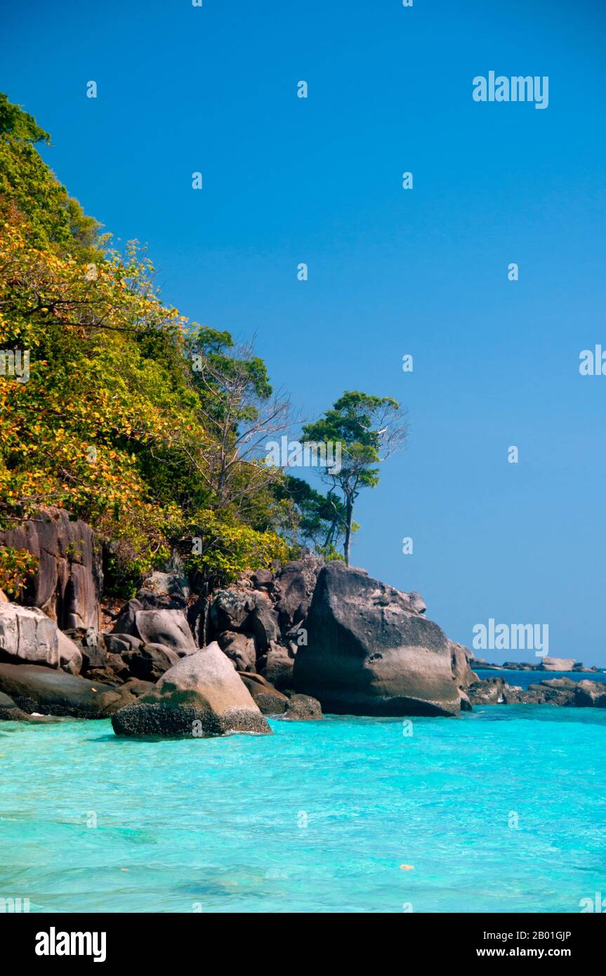 Thailand: Ko Miang (Island 4), Similan Islands. The Similan Islands lie ...