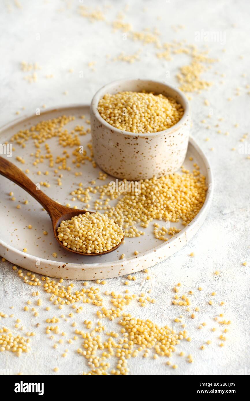 Raw millet in ceramic hi-res stock photography and images - Alamy