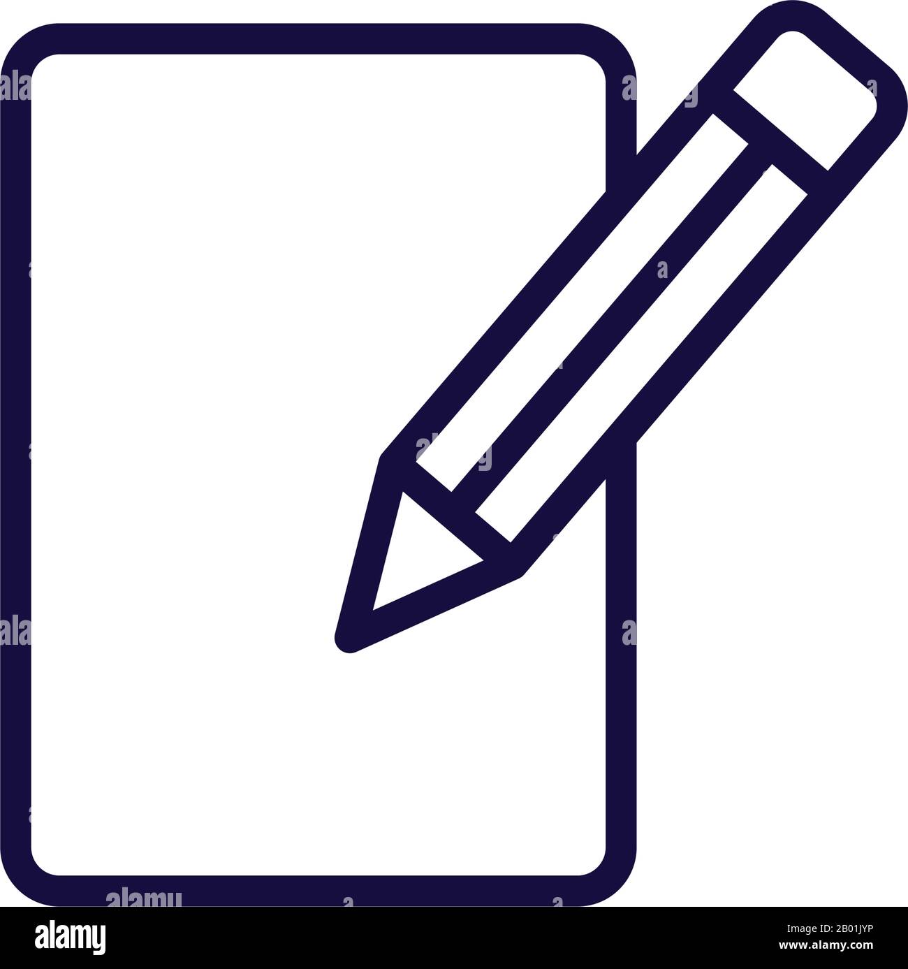 Document and pencil line style icon design, Data archive storage organize business office and ...