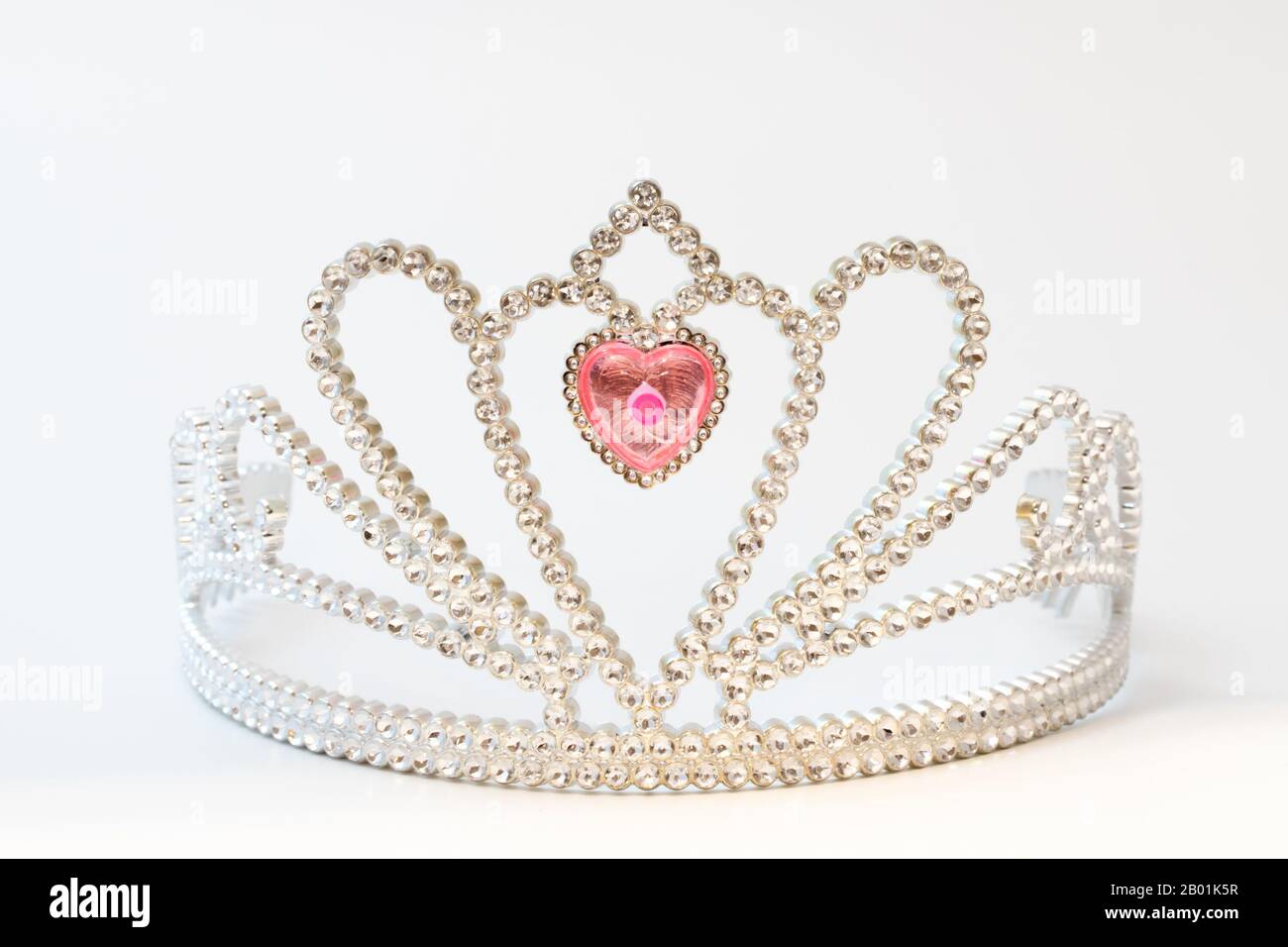 Silver princess crown on the white background Stock Photo - Alamy