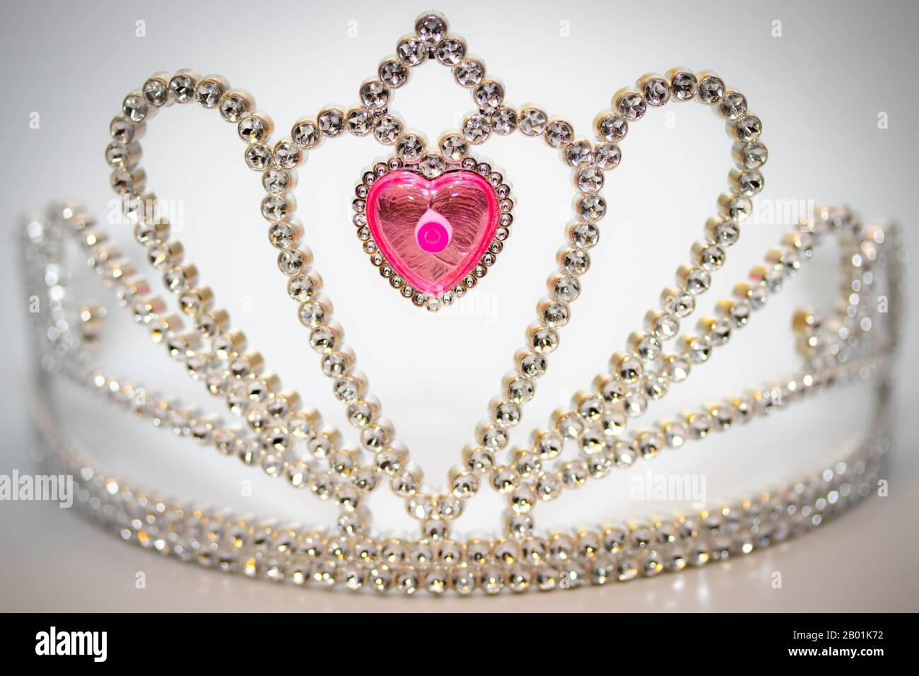 Silver princess crown on the white background Stock Photo - Alamy