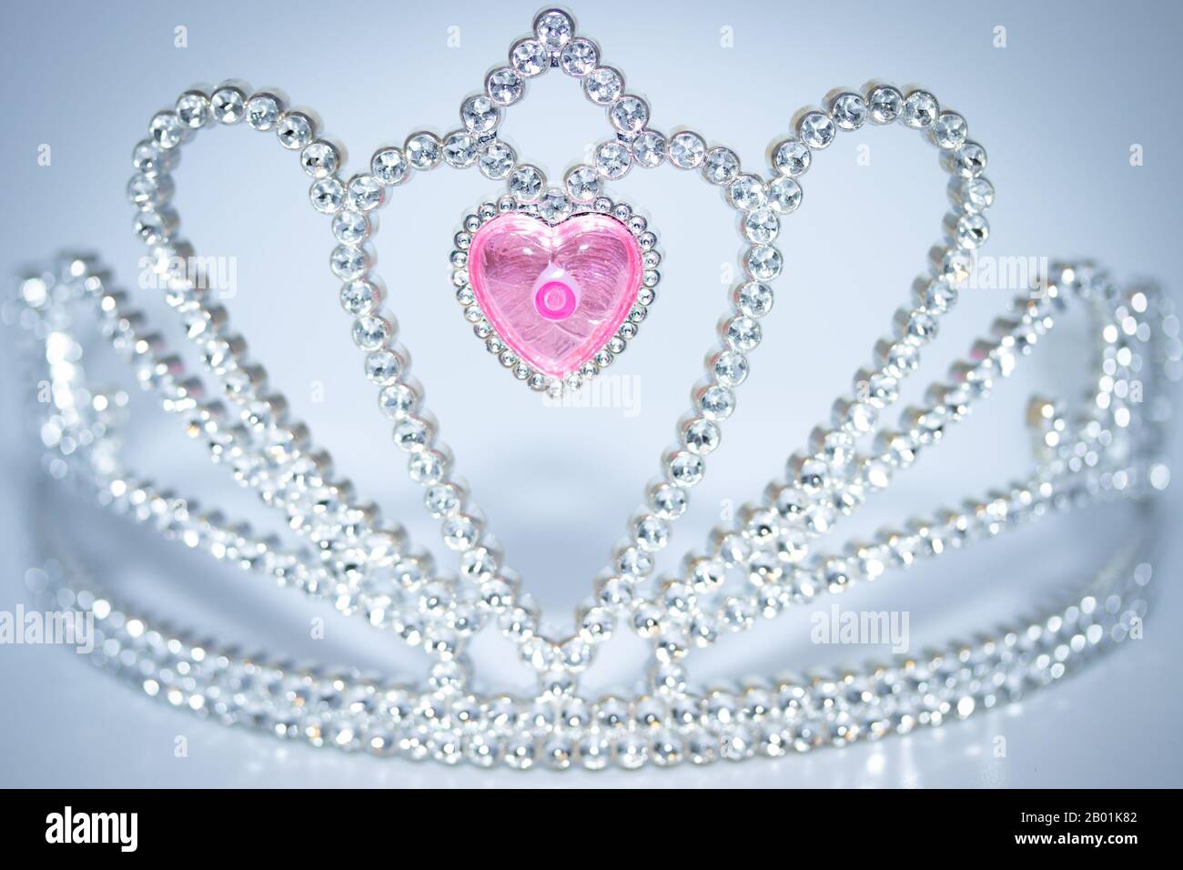 Silver princess crown on the white background Stock Photo - Alamy