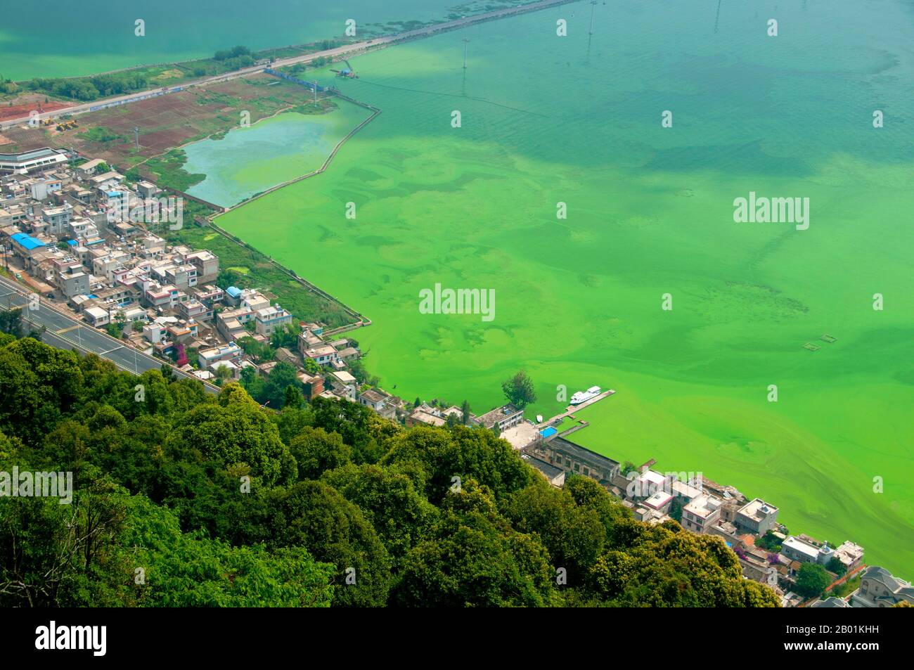 China: View from the Western Hills onto Dianchi (Lake Dian) with its ...