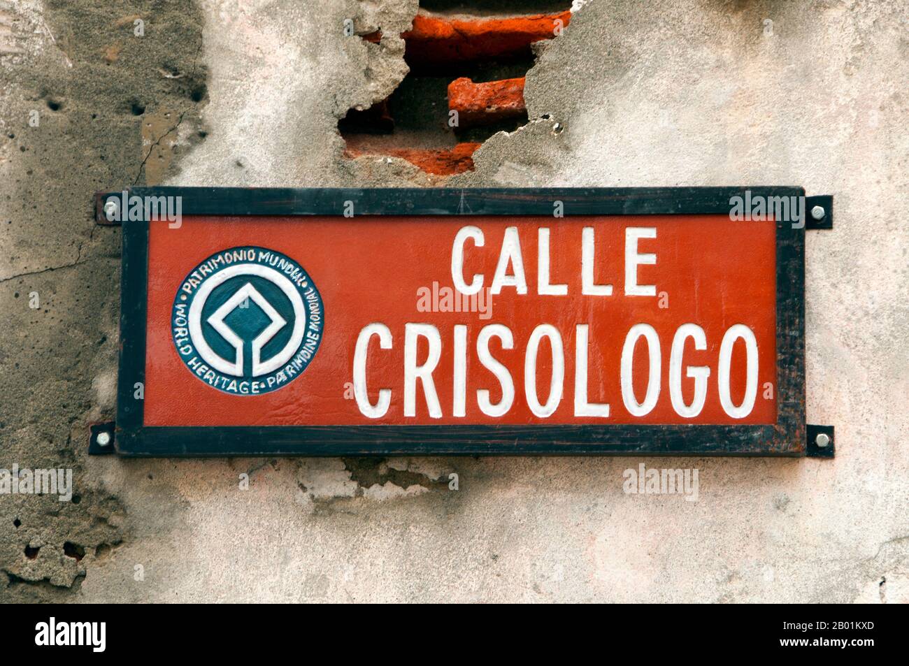 Philippines: Street sign, Mestizo District, Vigan, Ilocos Sur Province ...