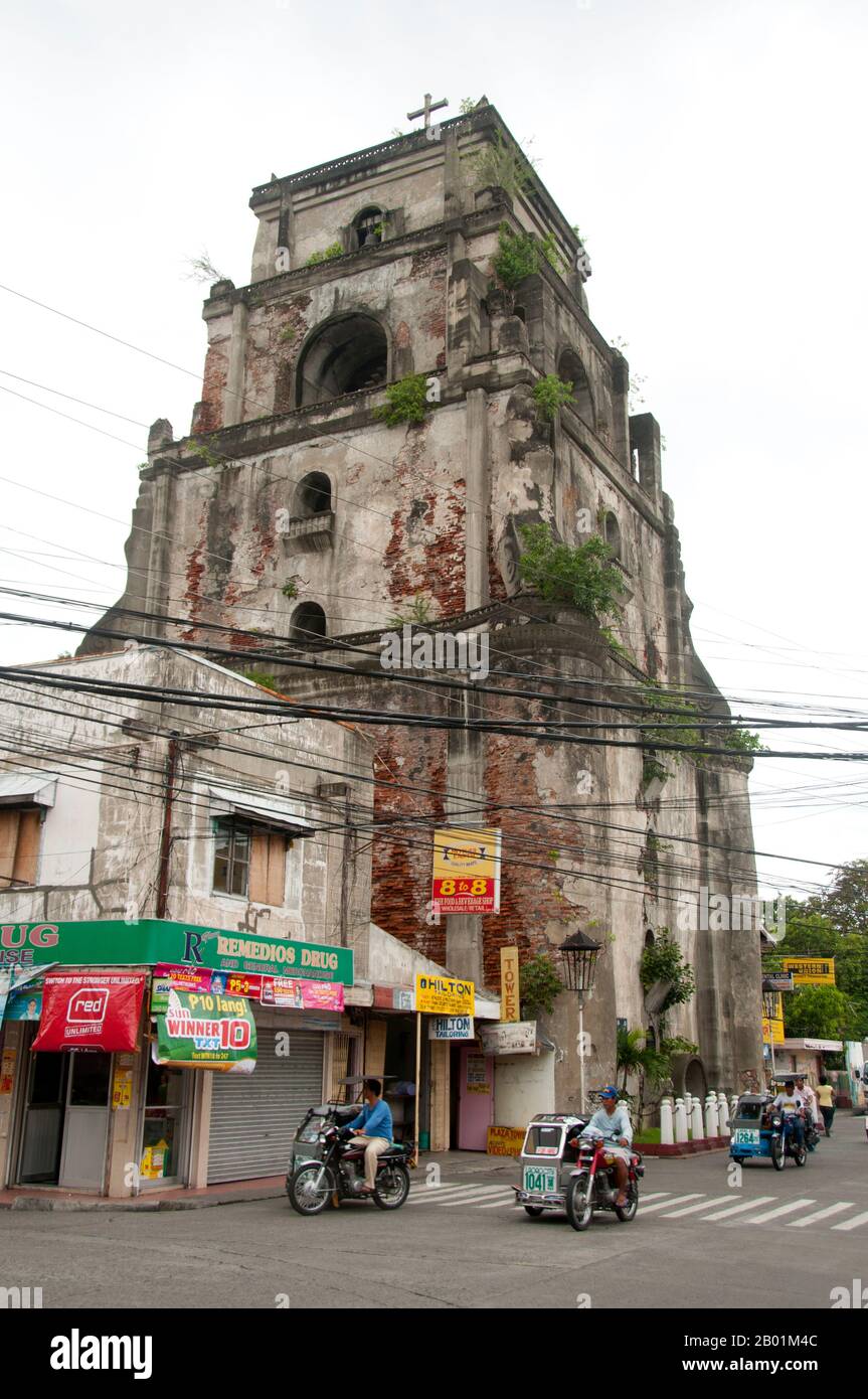 Philippines: St. William's Cathedral's famous Sinking Bell Tower, Laoag ...