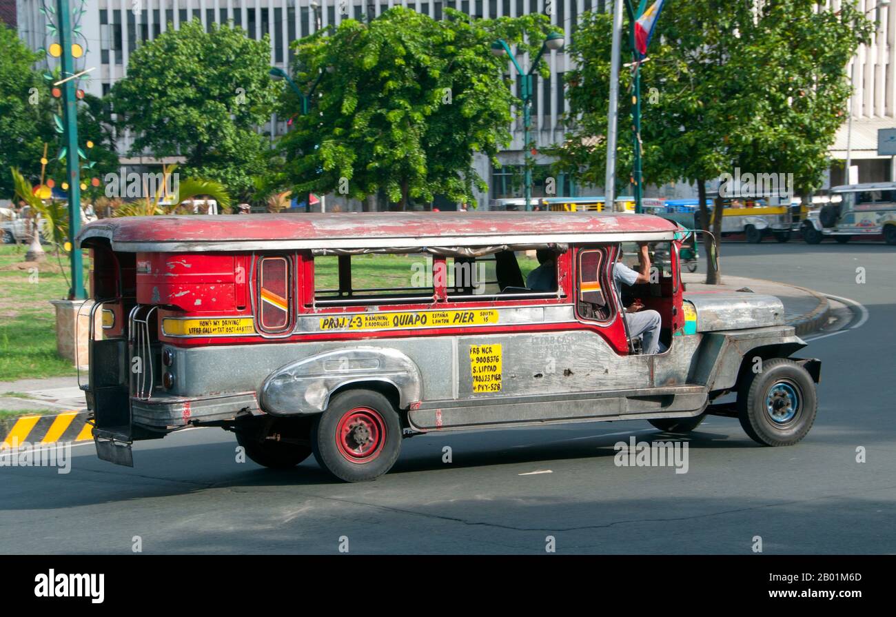 Philippines: Jeepney, Anda Circle, Bonifacio Drive, near Intramuros ...