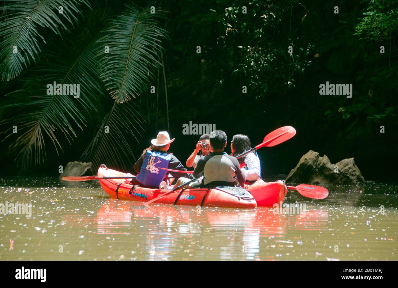 Thailand: Kayakers in one of the enclosed lagoons, Than Bokkharani ...