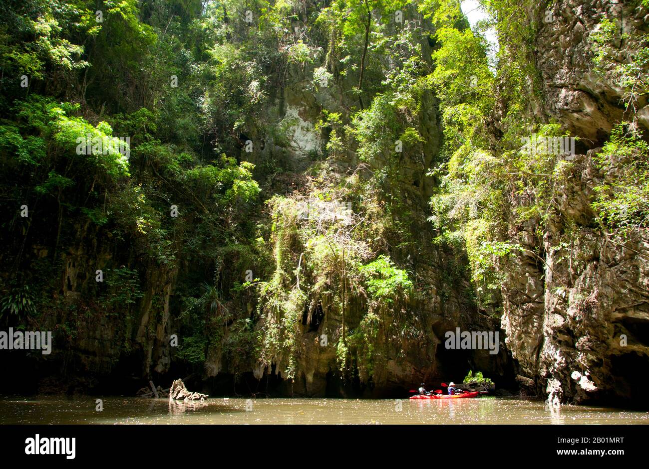 Thailand: Kayakers in one of the enclosed lagoons, Than Bokkharani ...
