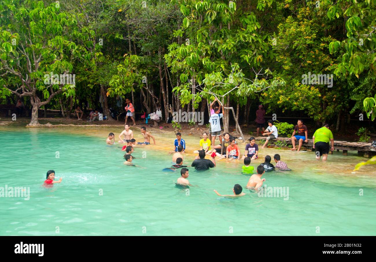 Thailand: Sra Morakot (Emerald Pool), Tung Tieo Forest Trail, Khao Pra ...