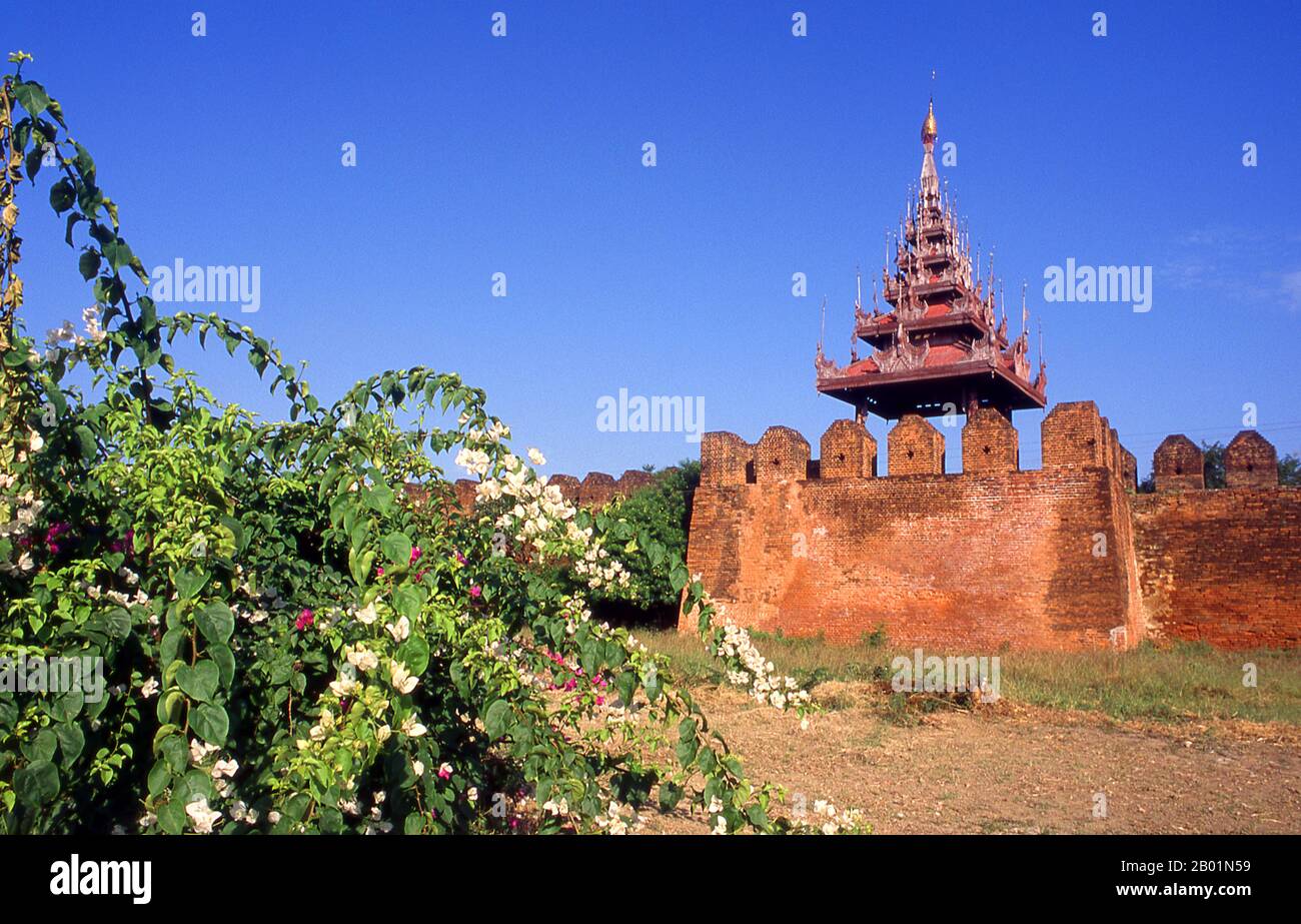Mandalay Fort walls enclosing King Mindon's Palace, Mandalay. Mandalay ...
