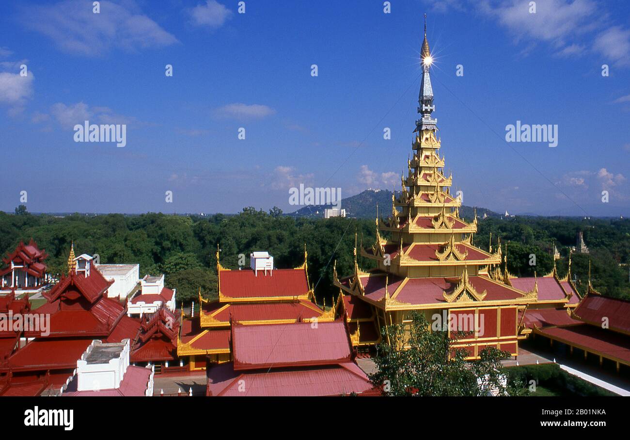 Burma/Myanmar: King Mindon’s Palace, Mandalay. Mandalay Fort's almost 3 ...