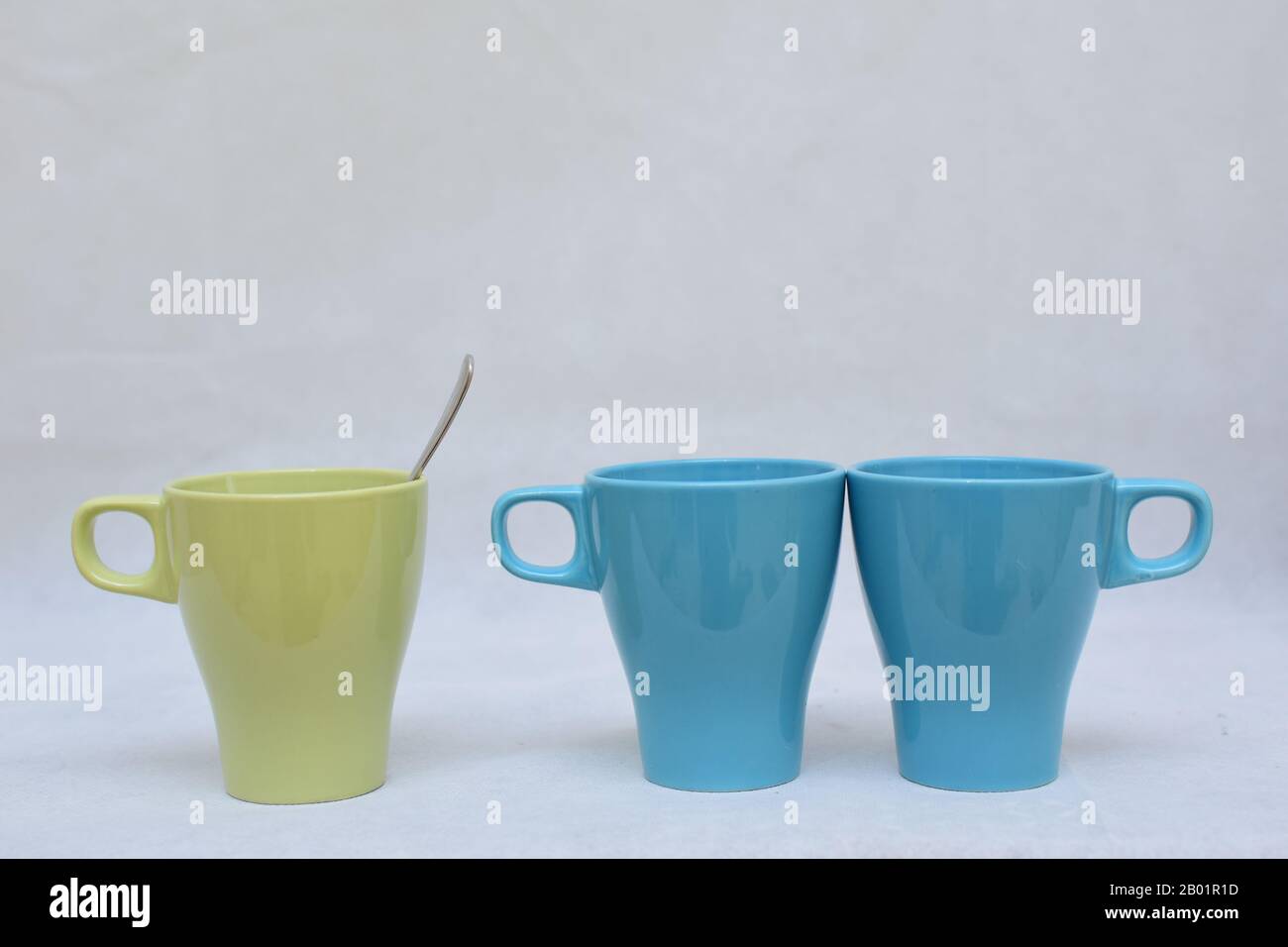 Mockup set of colorful Tea or coffee ceramic mug. template for branding ...