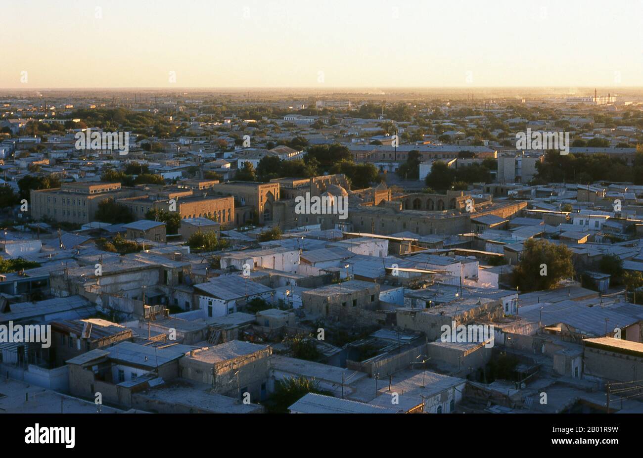 Uzbekistan: The sun sets across Abdullah Khan Tim (market) from the ...
