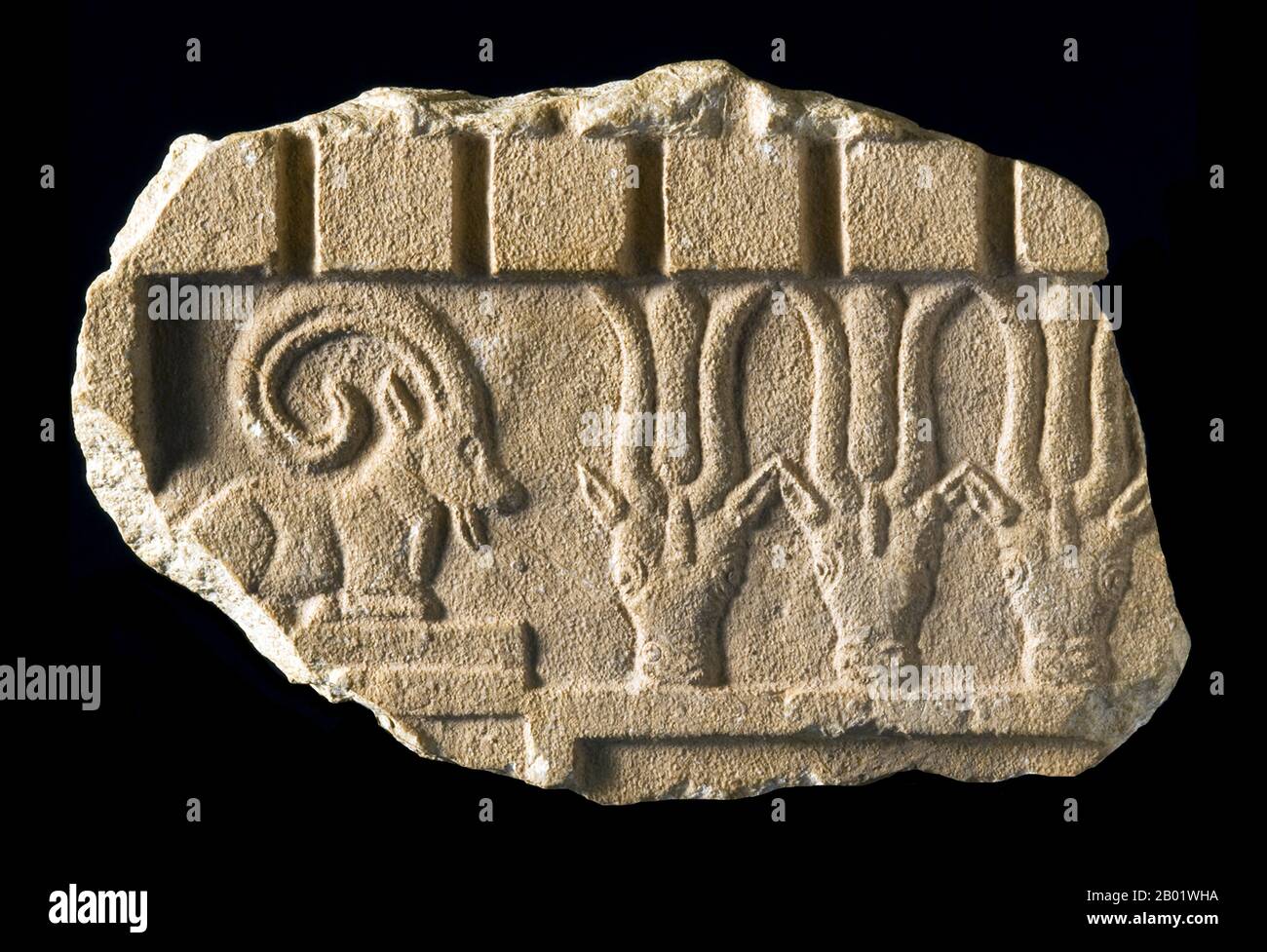 Yemen: Part of a frieze depicting an ibex and oryxes, 5th century BCE ...