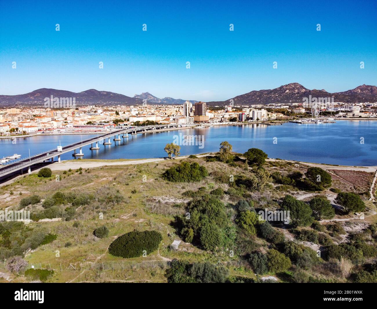 aerial view of olbia city ,sardinia,italy Stock Photo - Alamy