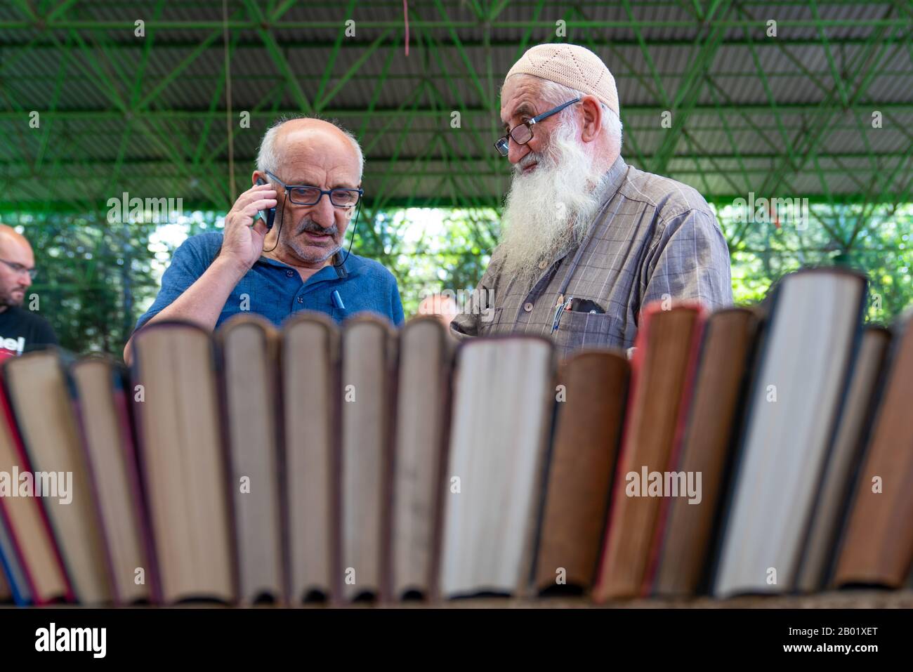 Ankara/Turkey - September 01 2019: Old books in a street market with ...