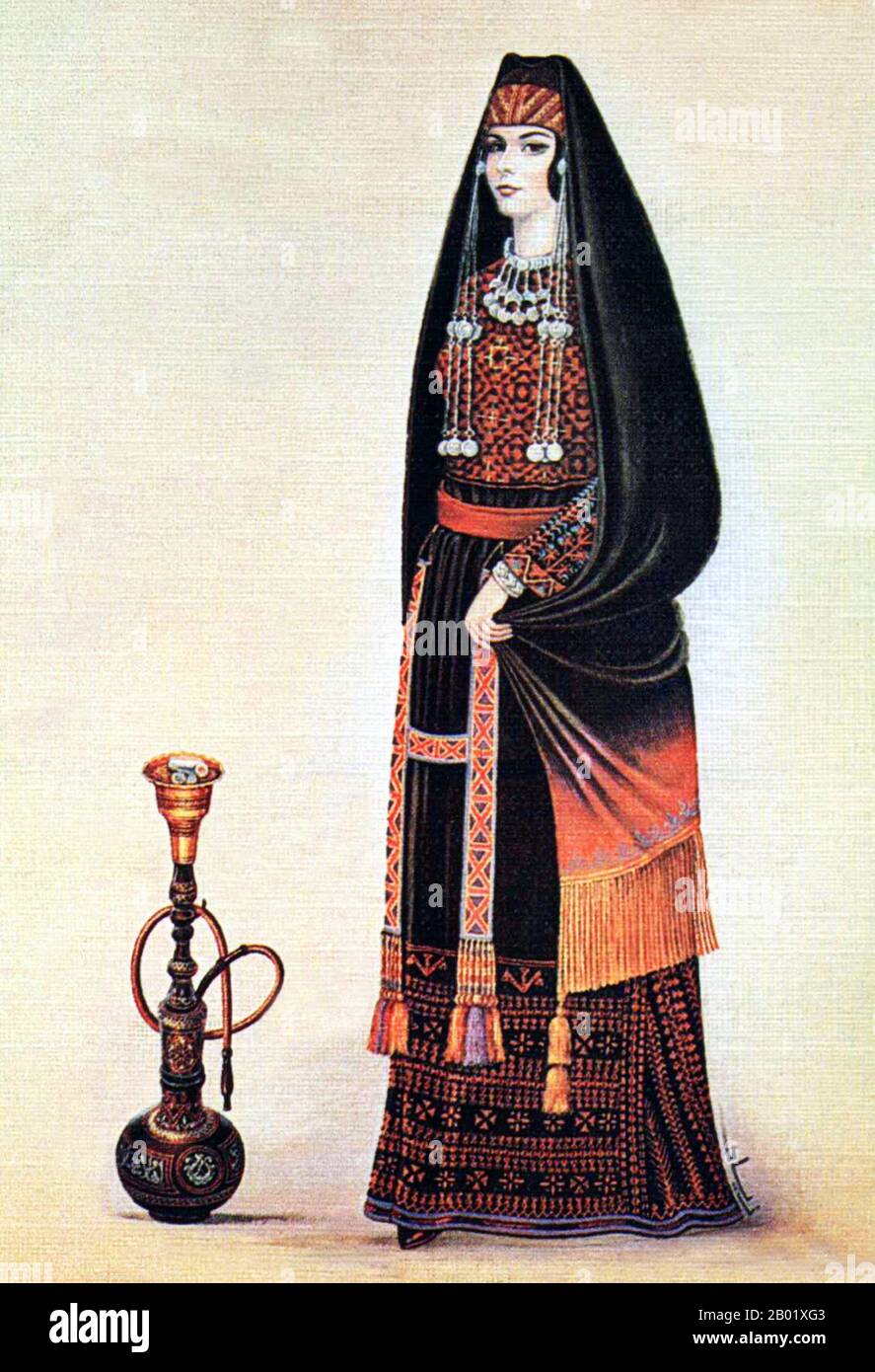 Palestine: 'Traditional dress of Beersheba' (Be'er Sheva, Bi'r as-Sab ...