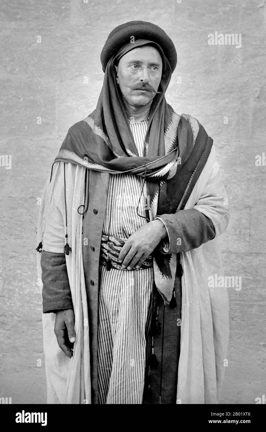 Palestine: A well-to-do Palestinian man of Nazareth, c. 1910. Palestine ...