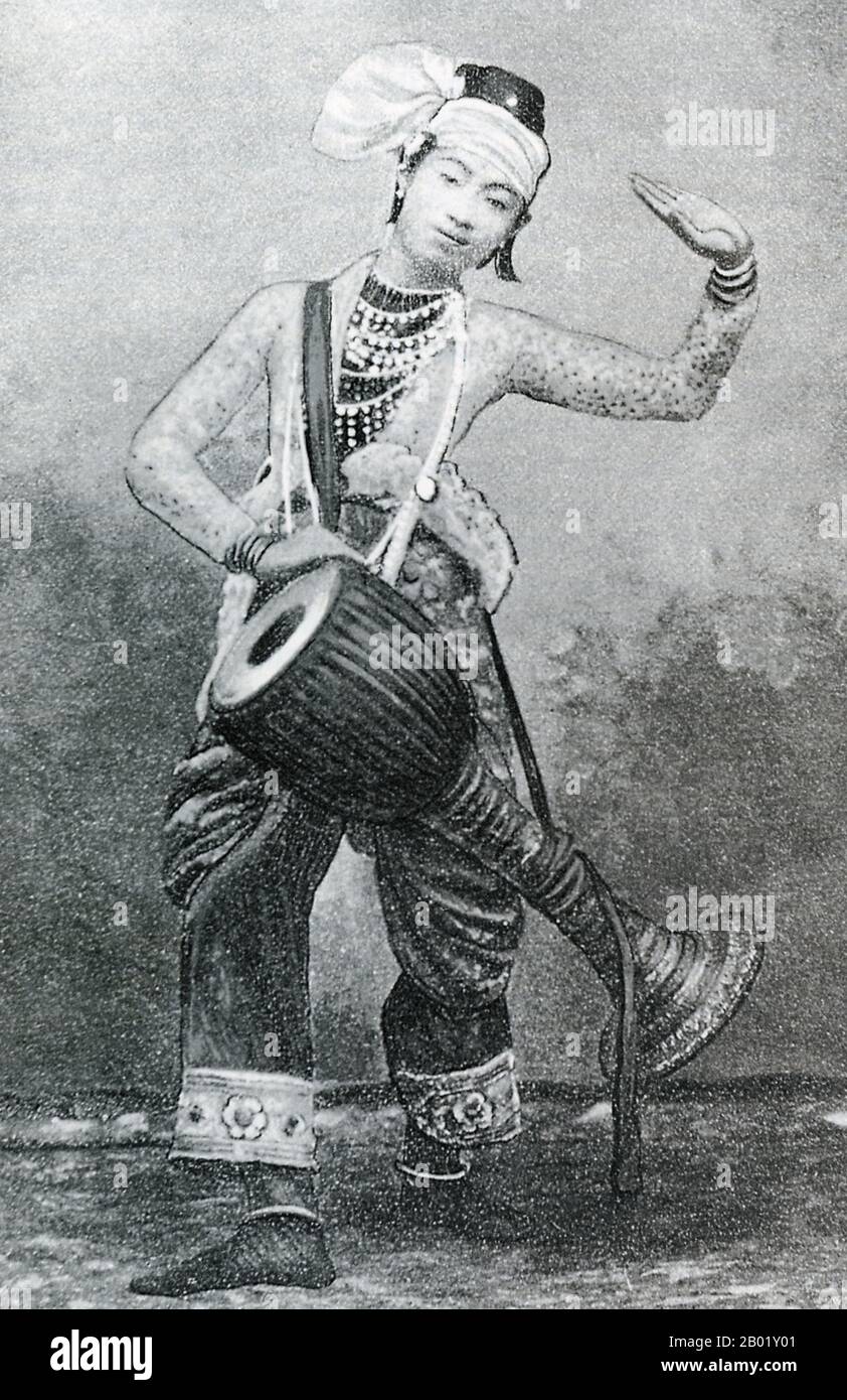 Burma/Myanmar: The ah-nyeint Minthamee Aye Sein dressed as a Mintha and ...