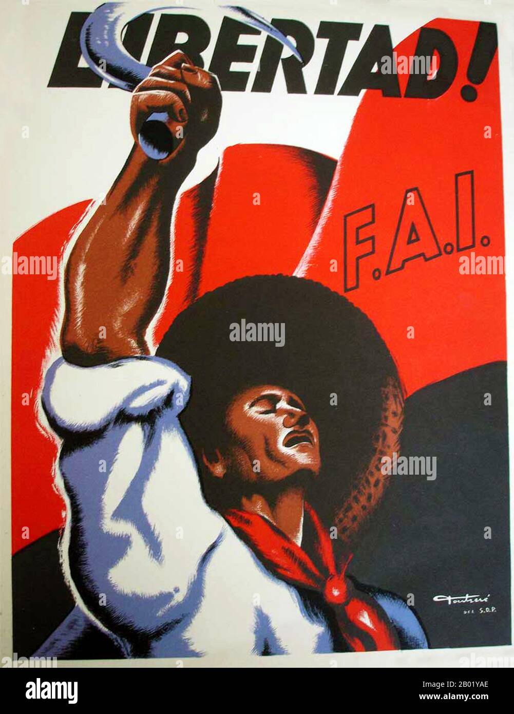 Spain: Liberty! Poster of the Iberian Anarchist Federation, c. 1936 ...