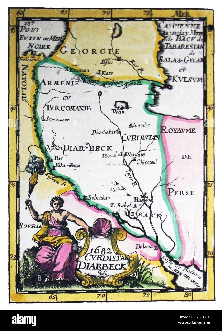 Kurdish population map hi-res stock photography and images - Alamy