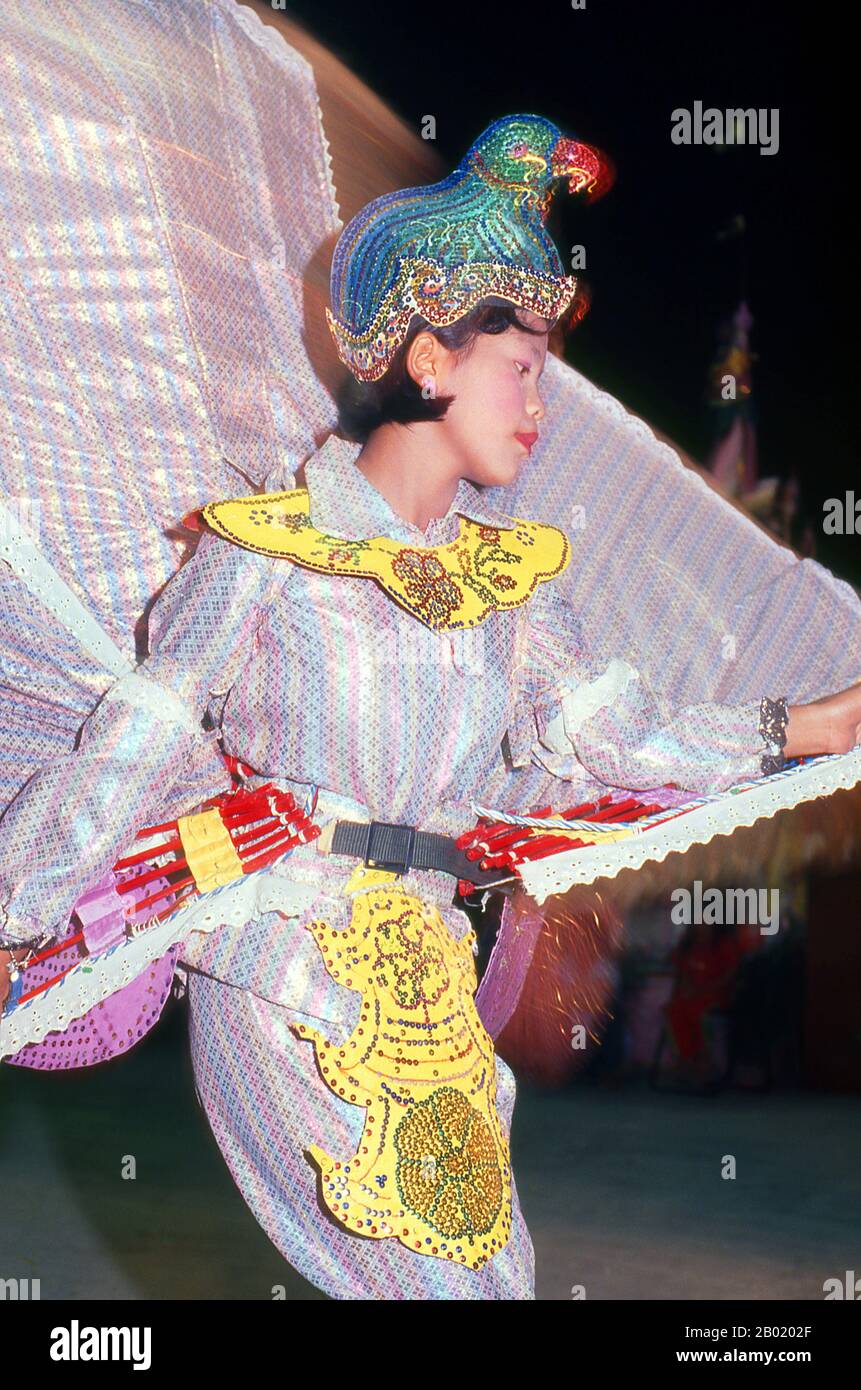 Thailand: A Shan (Tai Yai) girl dances on the eve of the Poy Sang Long ...