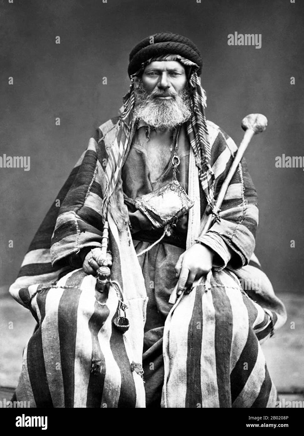 Syria: A Bedouin shaykh of the anti-Lebanon region, c. 1910. Bedouin ...