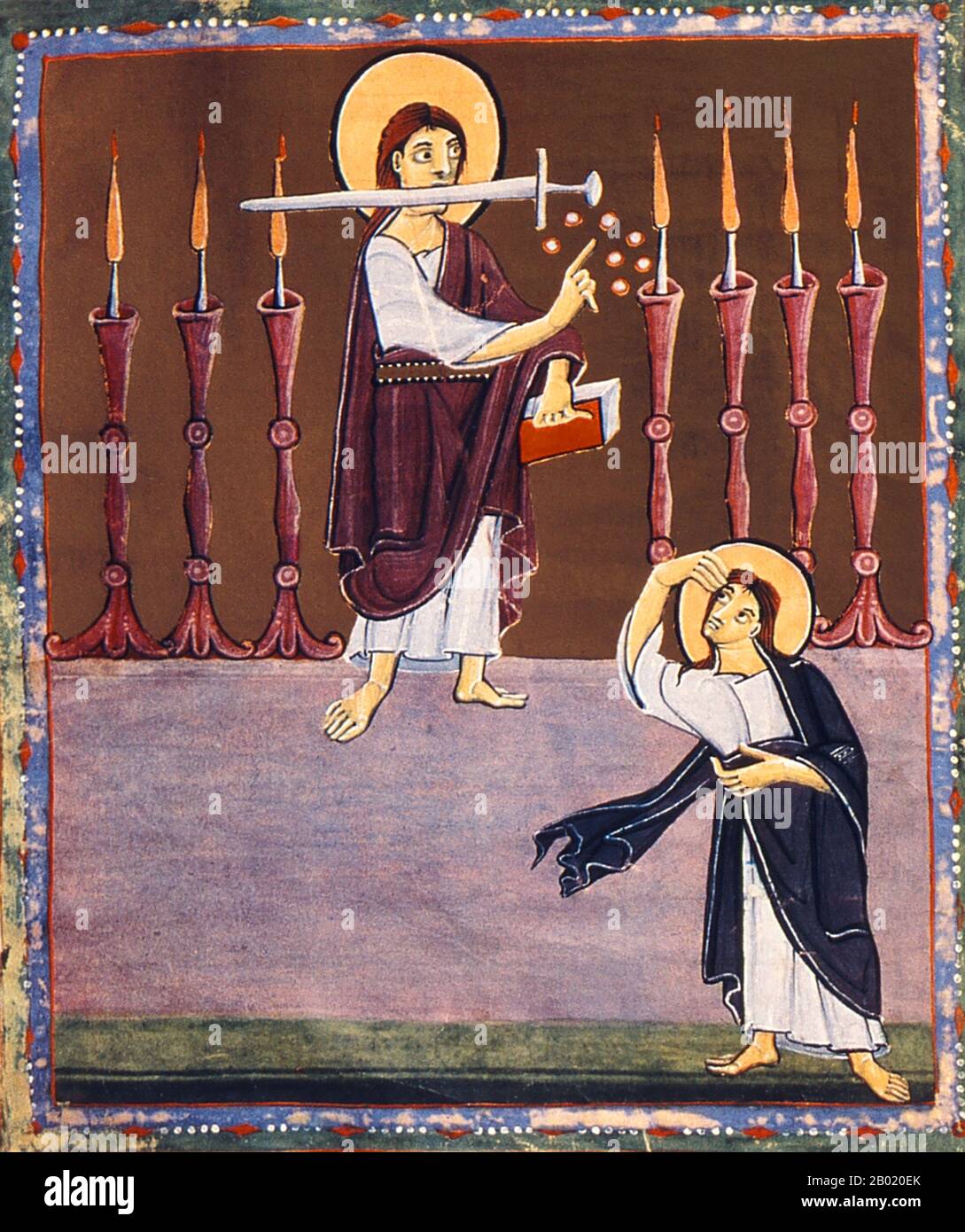 Germany: The Son of man and the Seven Candlesticks. Illumination from ...