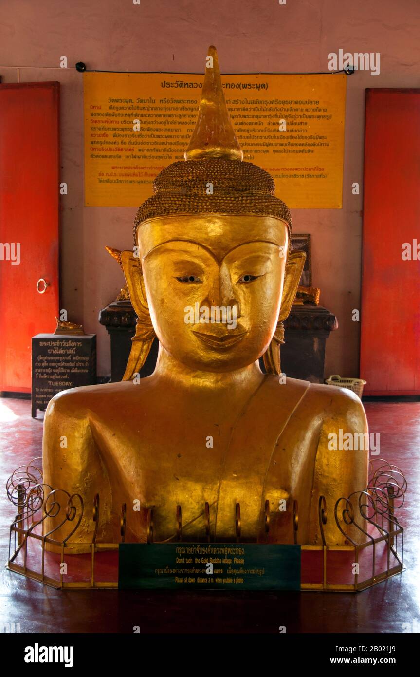 Thailand: The half-buried golden Buddha statue of Wat Phra Thong in ...