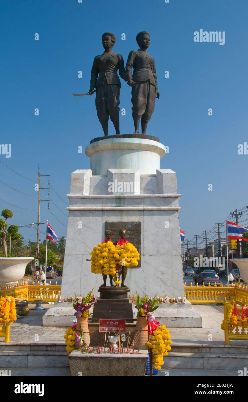 Thailand: Heroines' Monument, Thalang, Phuket Province. King Rama I met ...