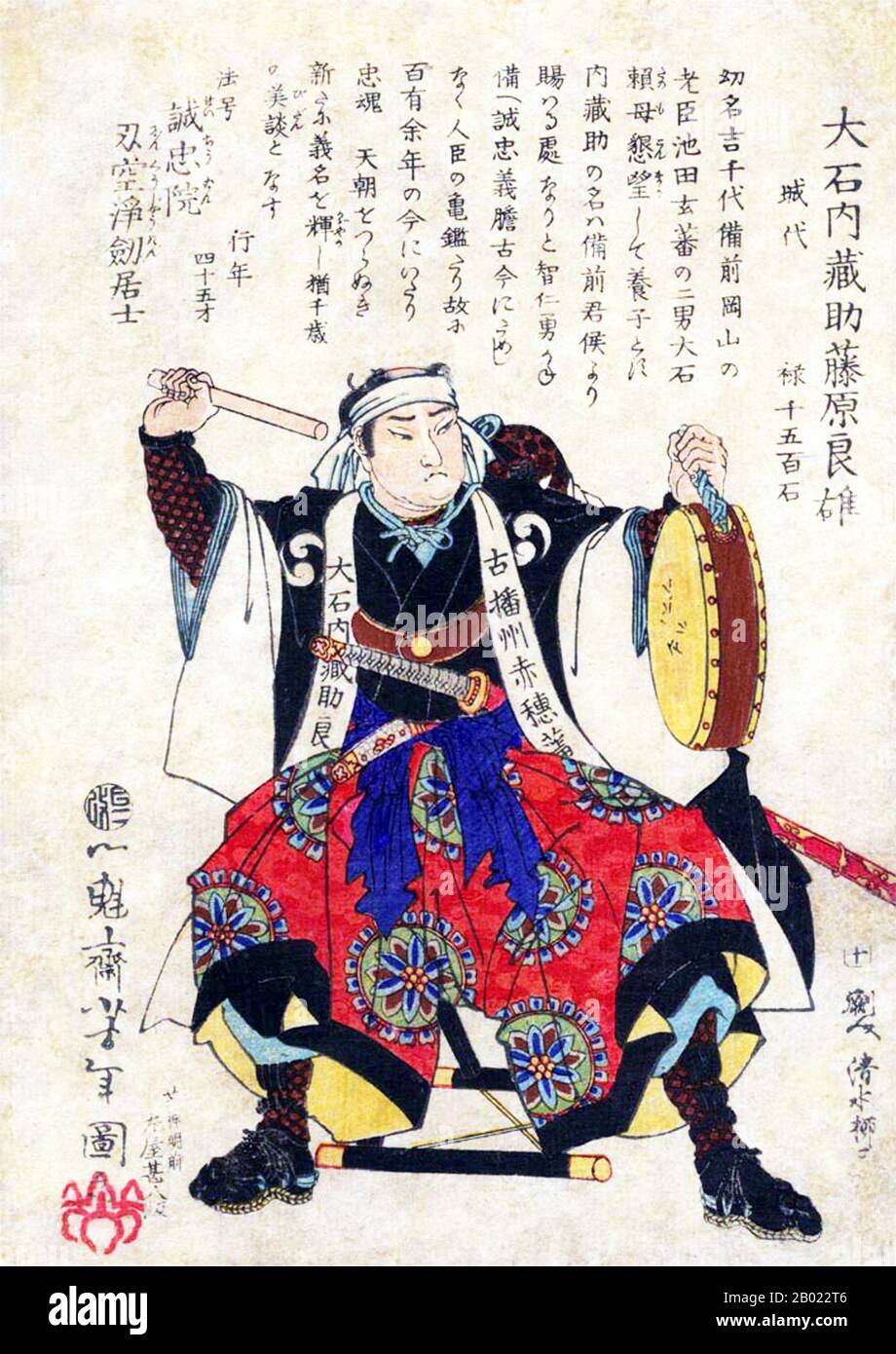 Japan: The 47 Ronin or Loyal Retainers, No. 1: Oishi Kuranosuke Yoshio ...
