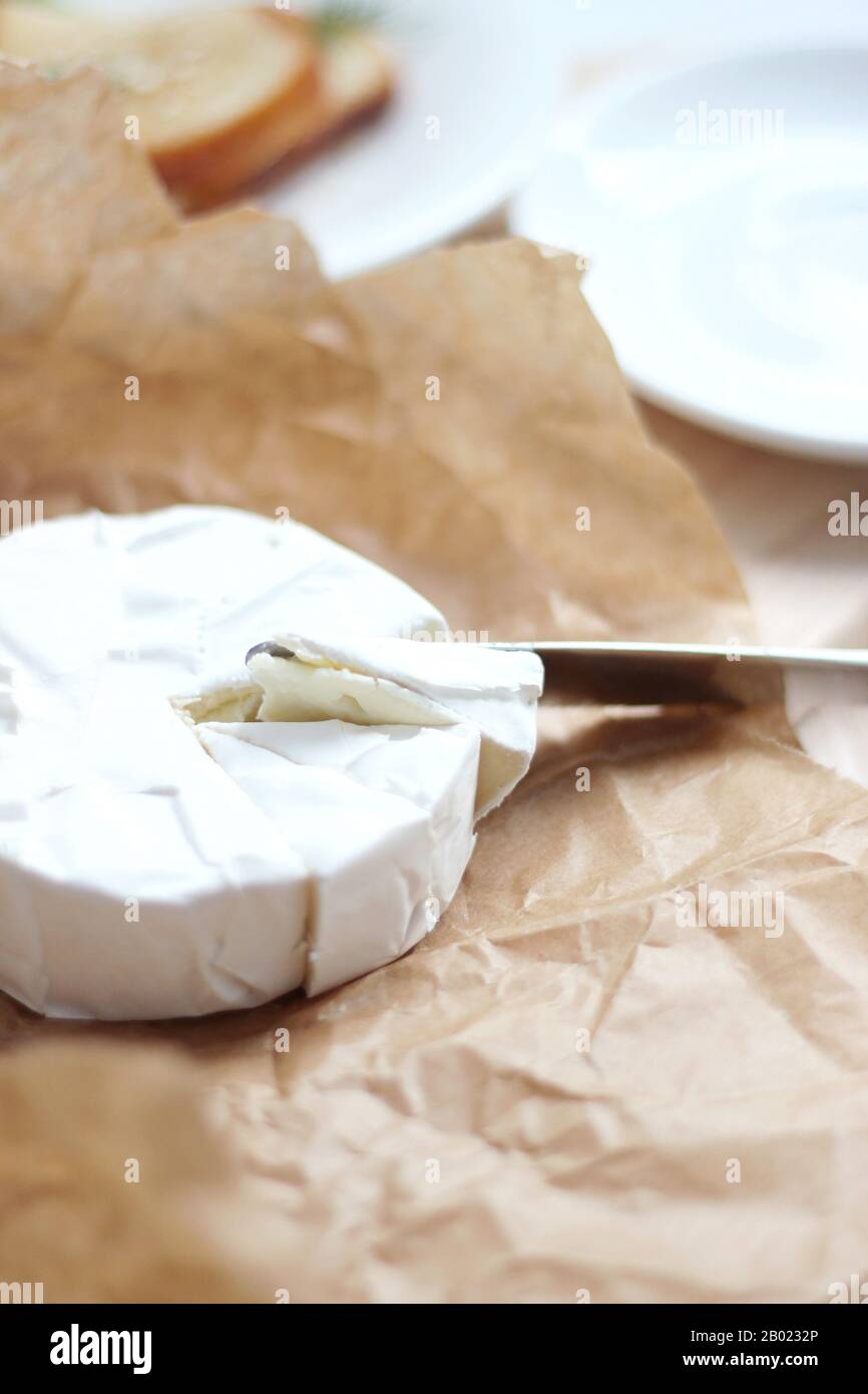 French Cheese Camembert Closeup Stock Photo - Alamy