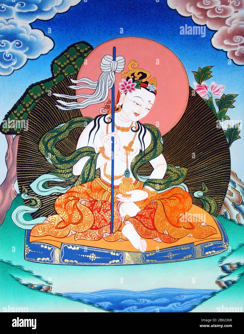 China/Tibet: Thangka/thanka painting representing the dakini or guru ...