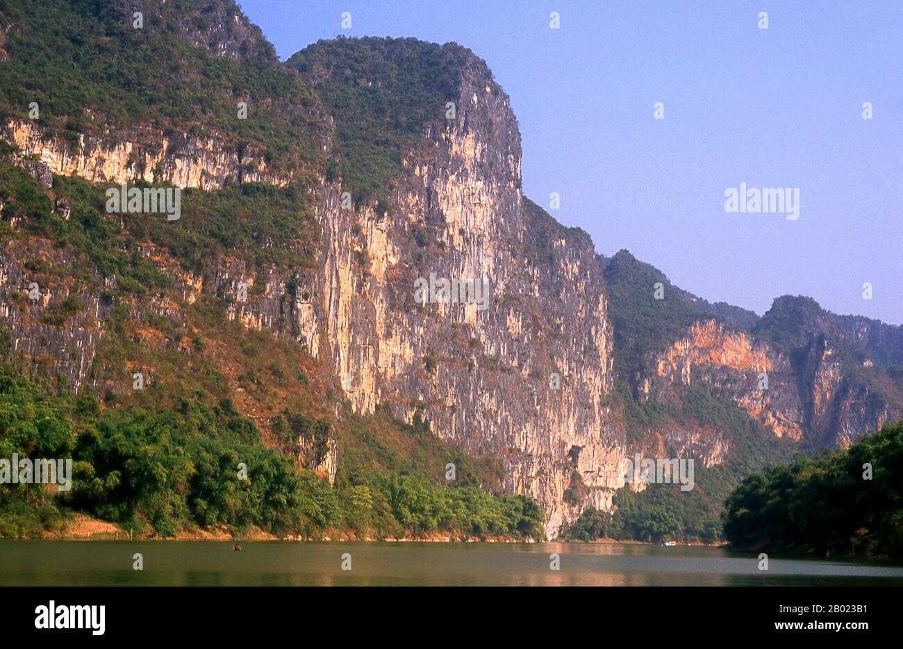 China: Boats on the Zuo River (Zuo Jiang), Longrui Nature Reserve ...
