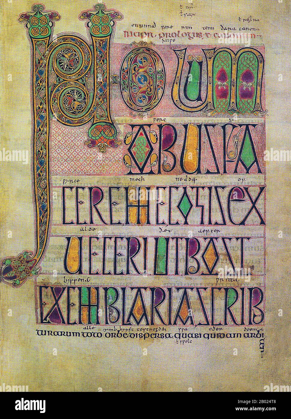 England/UK: The Lindisfarne Gospels, Lindisfarne (Holy Island), c. 700 ...