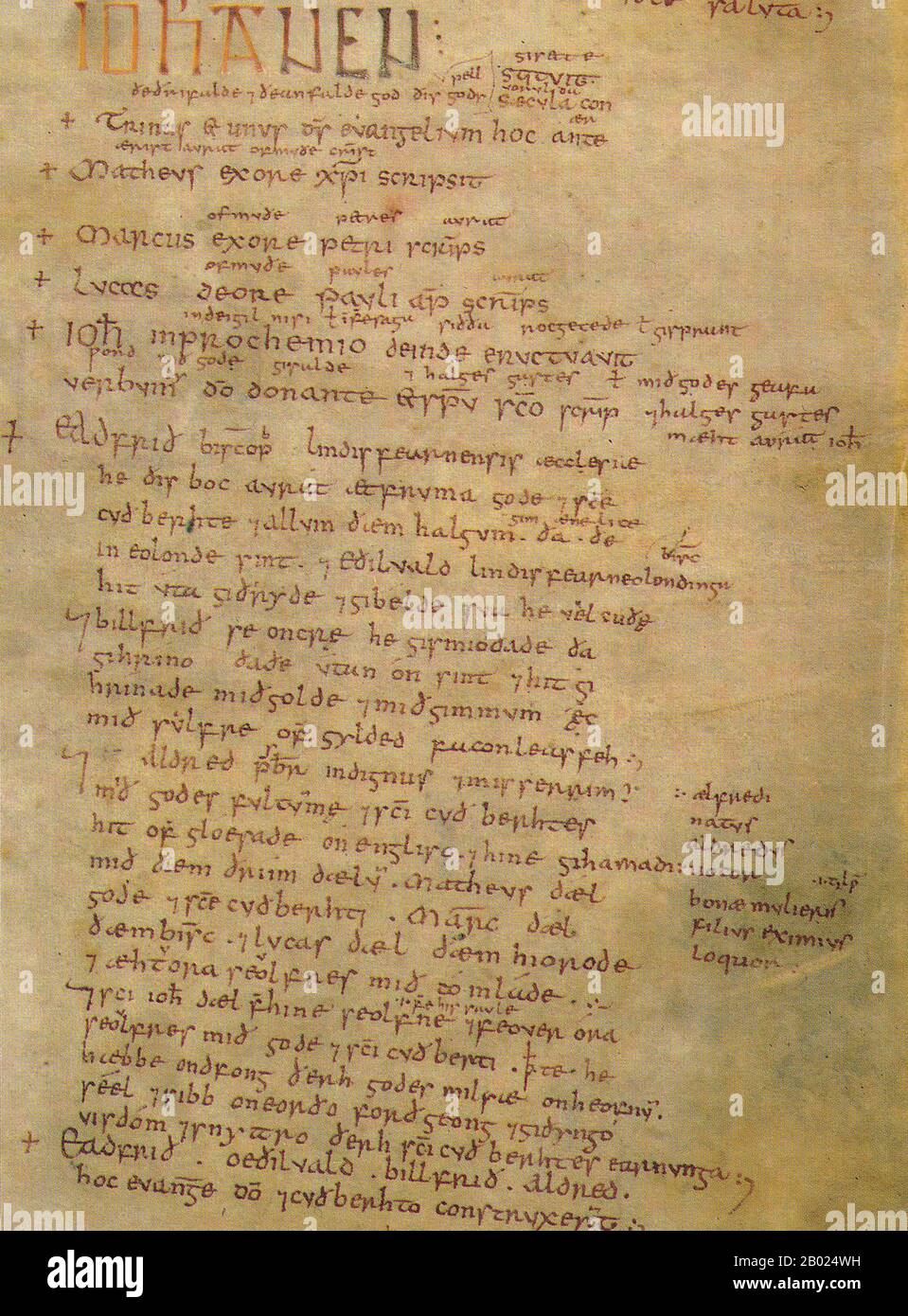 Anglo saxon gospel hi-res stock photography and images - Alamy