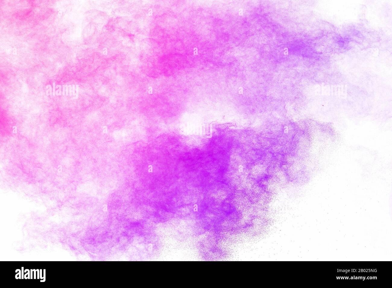Pink Powder Explosion On White Background Pink Dust Splatter On