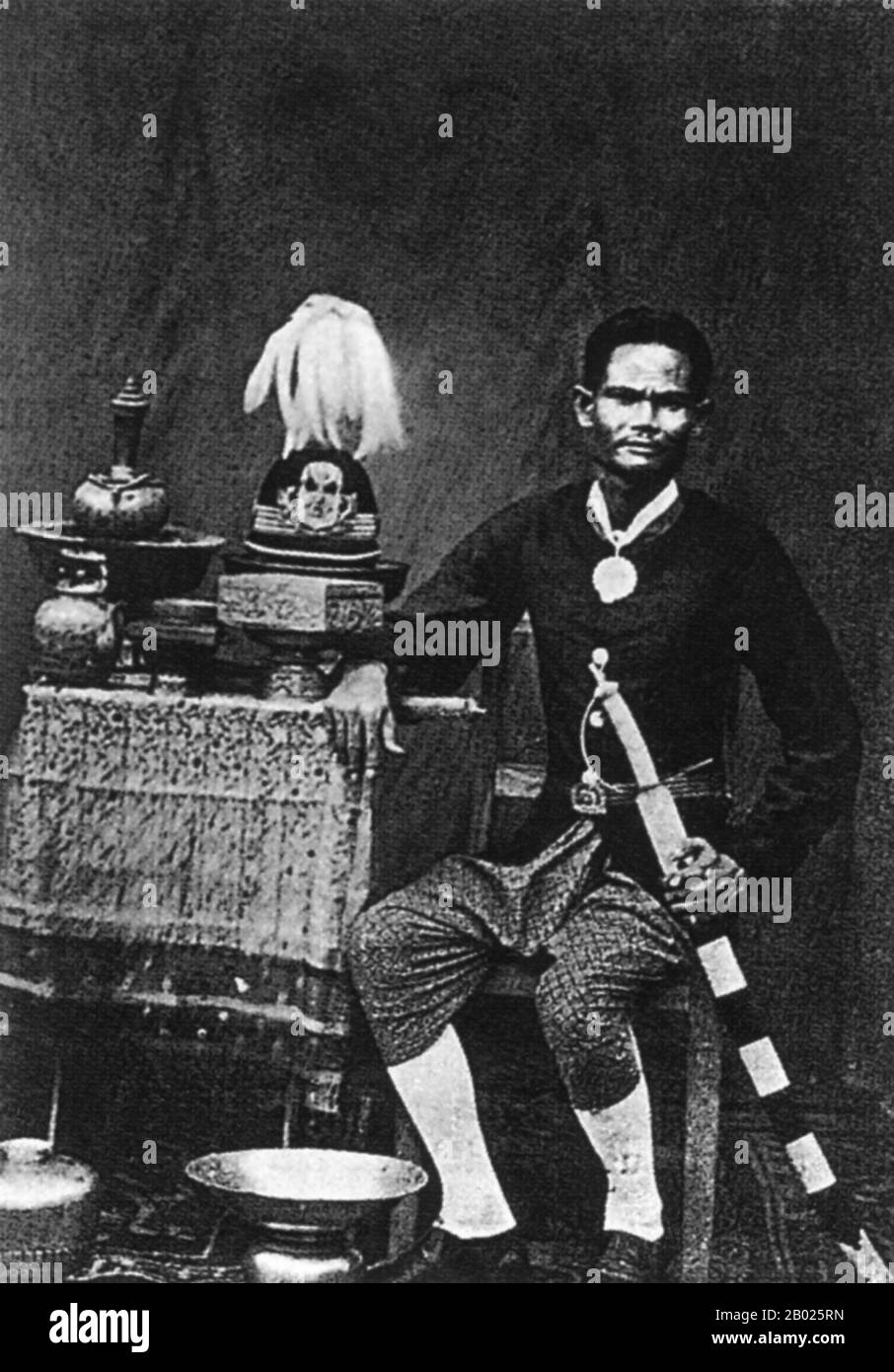 Laos/Thailand: A Thai commander engaged in the Haw Wars, c. 1875. In ...